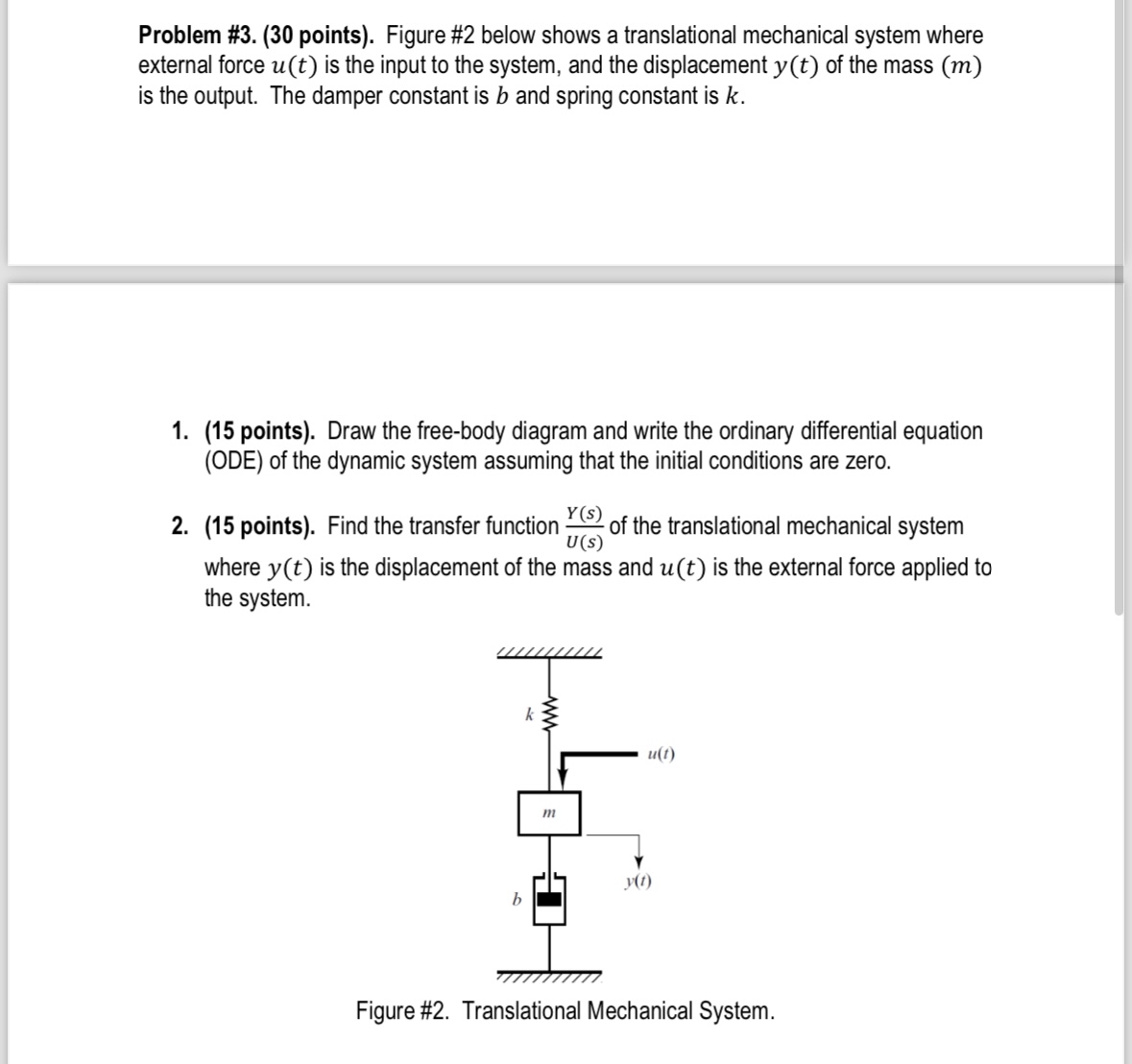 Solved Problem #3. (30 ﻿points). ﻿Figure #2 ﻿below shows a | Chegg.com