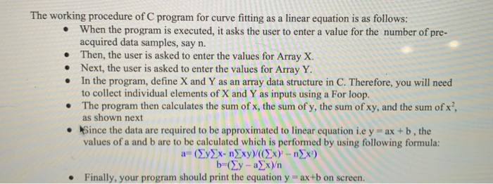 Solved performs an exponential curve fit on user provided | Chegg.com