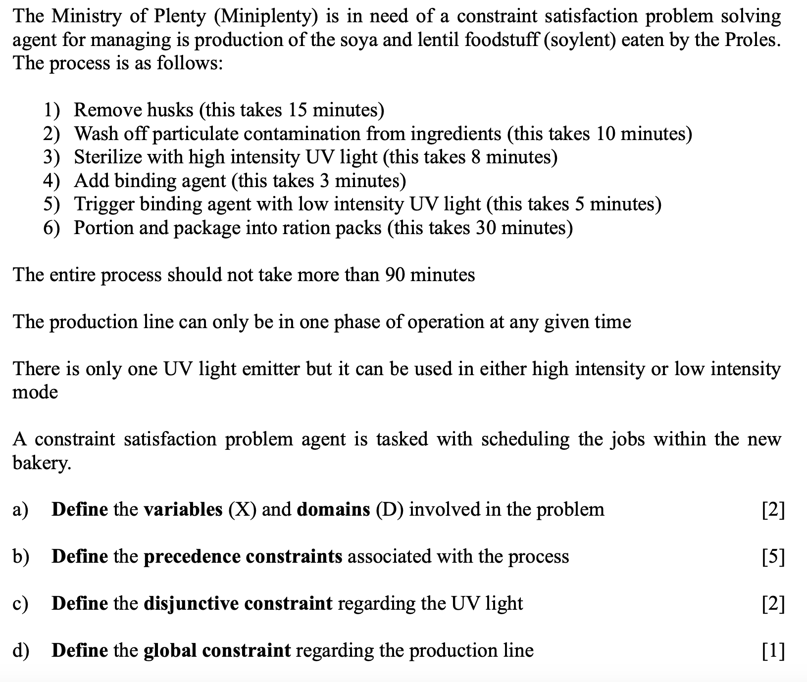 Solved The Ministry of Plenty (Miniplenty) ﻿is in need of a | Chegg.com