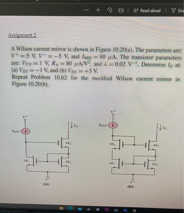 Solved + ETA' Read aloud Dra Assignment 2 A Wilson current | Chegg.com