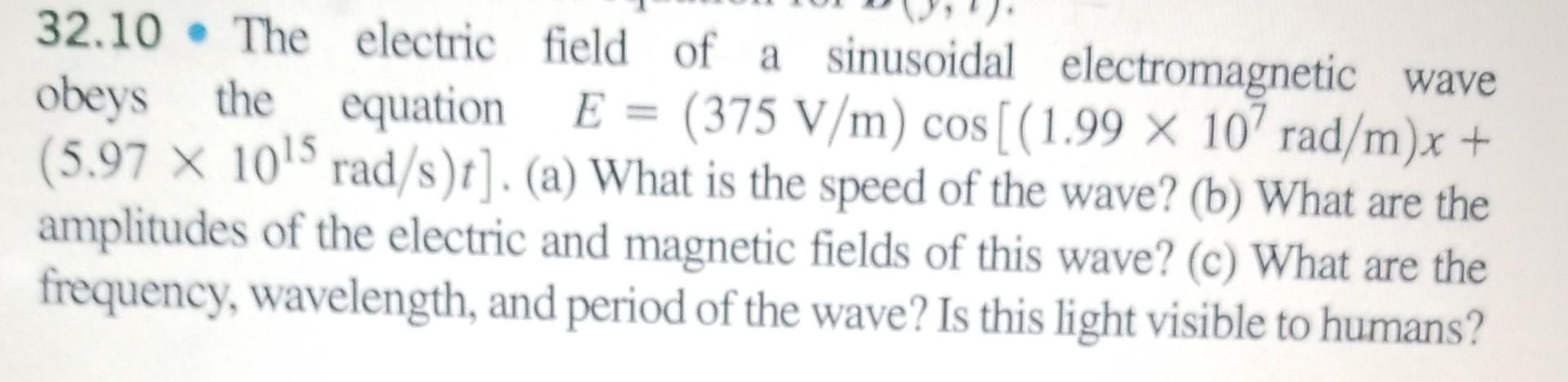 [solved] 32 10 The Electric Field Of A Si