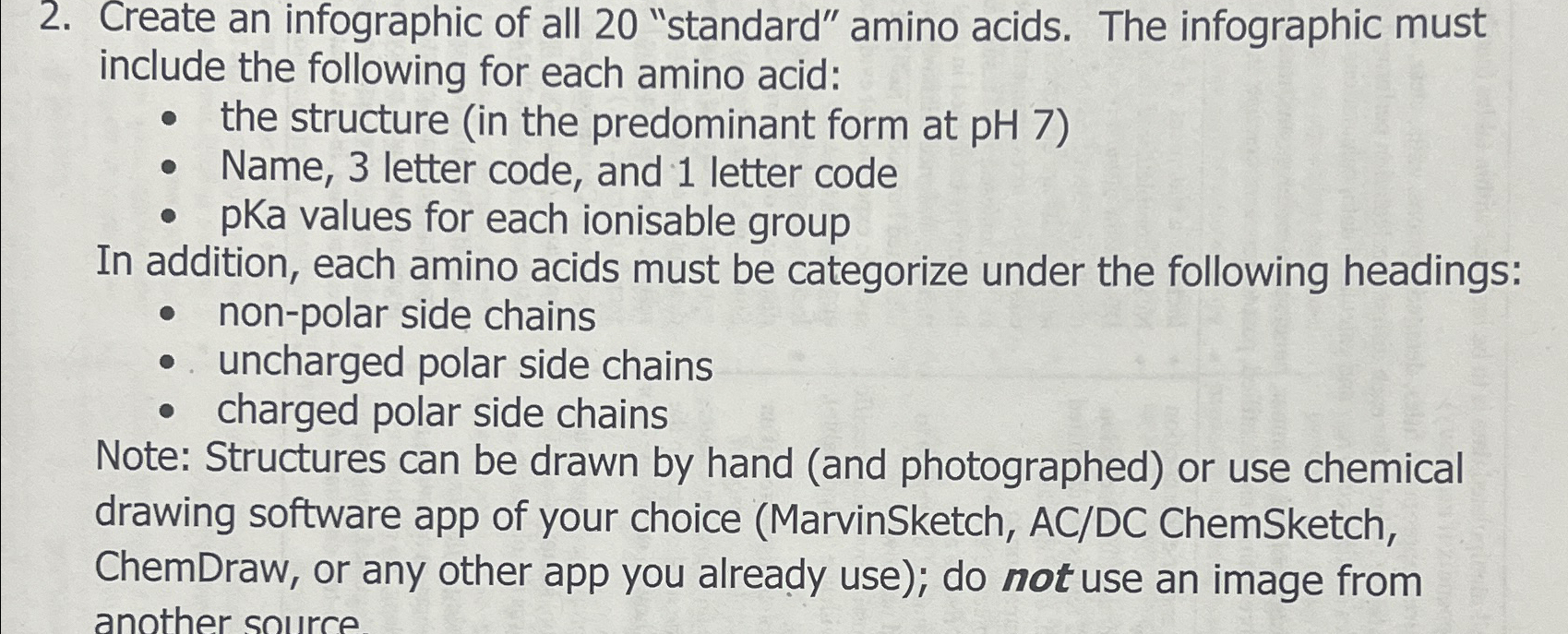 Solved Create an infographic of all 20 ﻿"standard" amino | Chegg.com