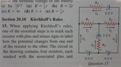 Solved Kirchhoff's Rules When applying Kirchhoff's rules, | Chegg.com