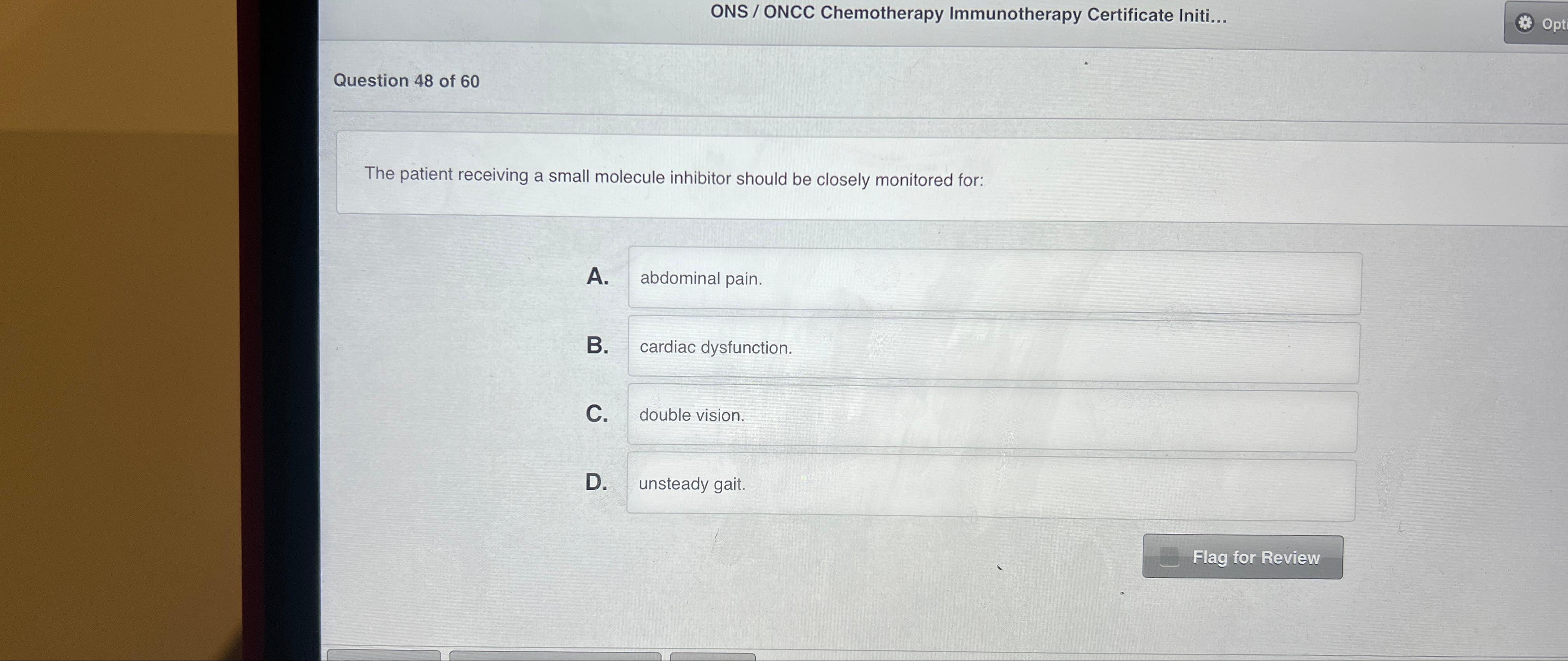 Solved ONS / ONCC Chemotherapy Immunotherapy Certificate | Chegg.com Solved ONS / ONCC Chemotherapy Immunotherapy Certificate | Chegg.com