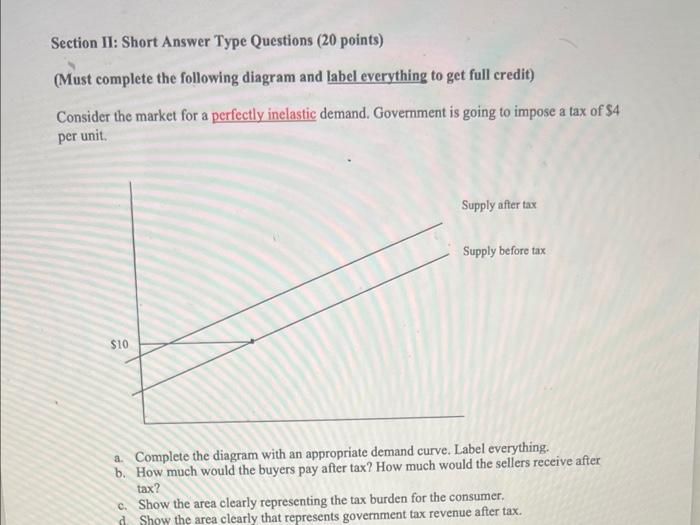 Solved Section II: Short Answer Type Questions ( 20 points) | Chegg.com