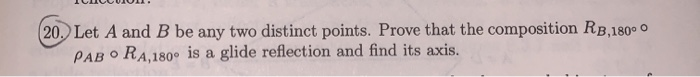 Solved 20. Let A and B be any two distinct points. Prove | Chegg.com