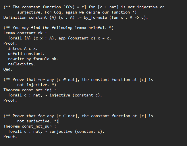The constant function f(x)=c ﻿for [c in ﻿nat] | Chegg.com