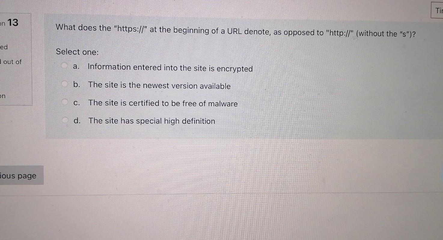 Solved What does the "https://" at the beginning of a URL | Chegg.com