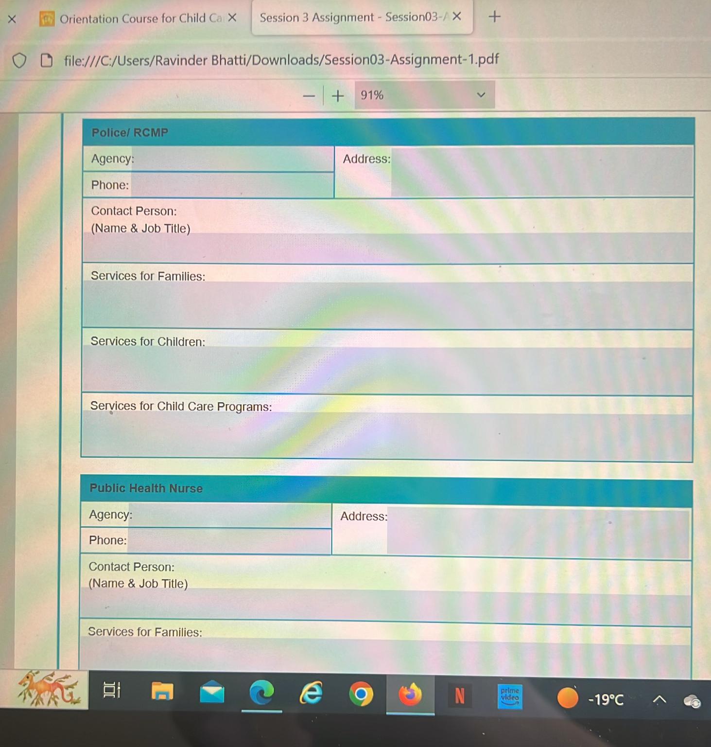 Solved Orientation Course for Child | Chegg.com