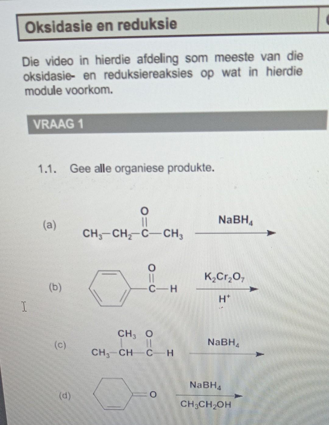 Solved Die video in hierdie afdeling som meeste van die | Chegg.com