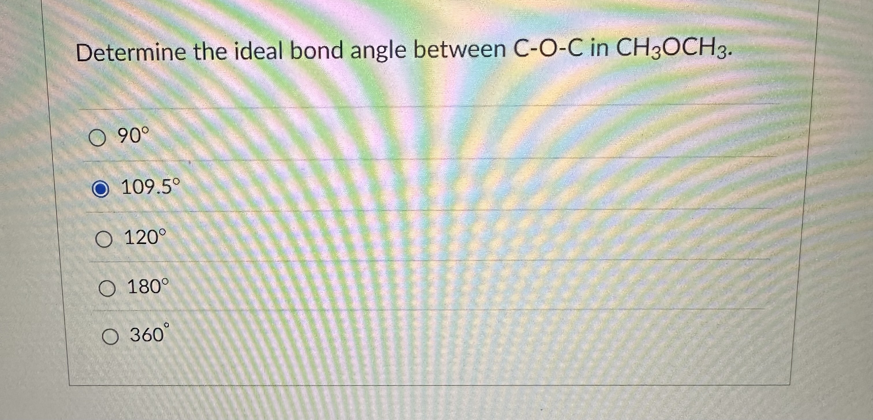 Solved Determine the ideal bond angle between | Chegg.com