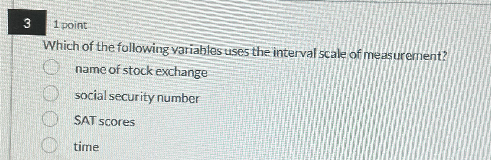 Solved 31 ﻿pointWhich of the following variables uses the | Chegg.com