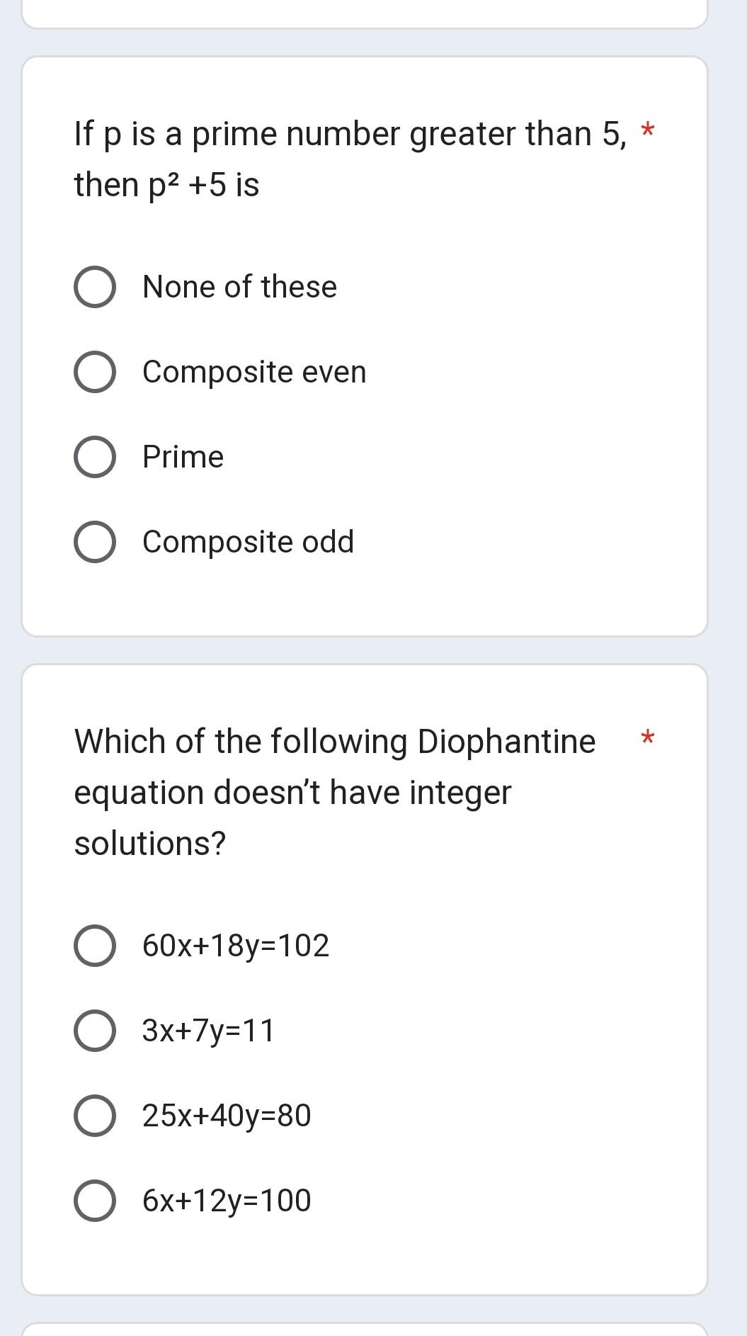 Solved If p is a prime number greater than 5 , * then p2+5 | Chegg.com
