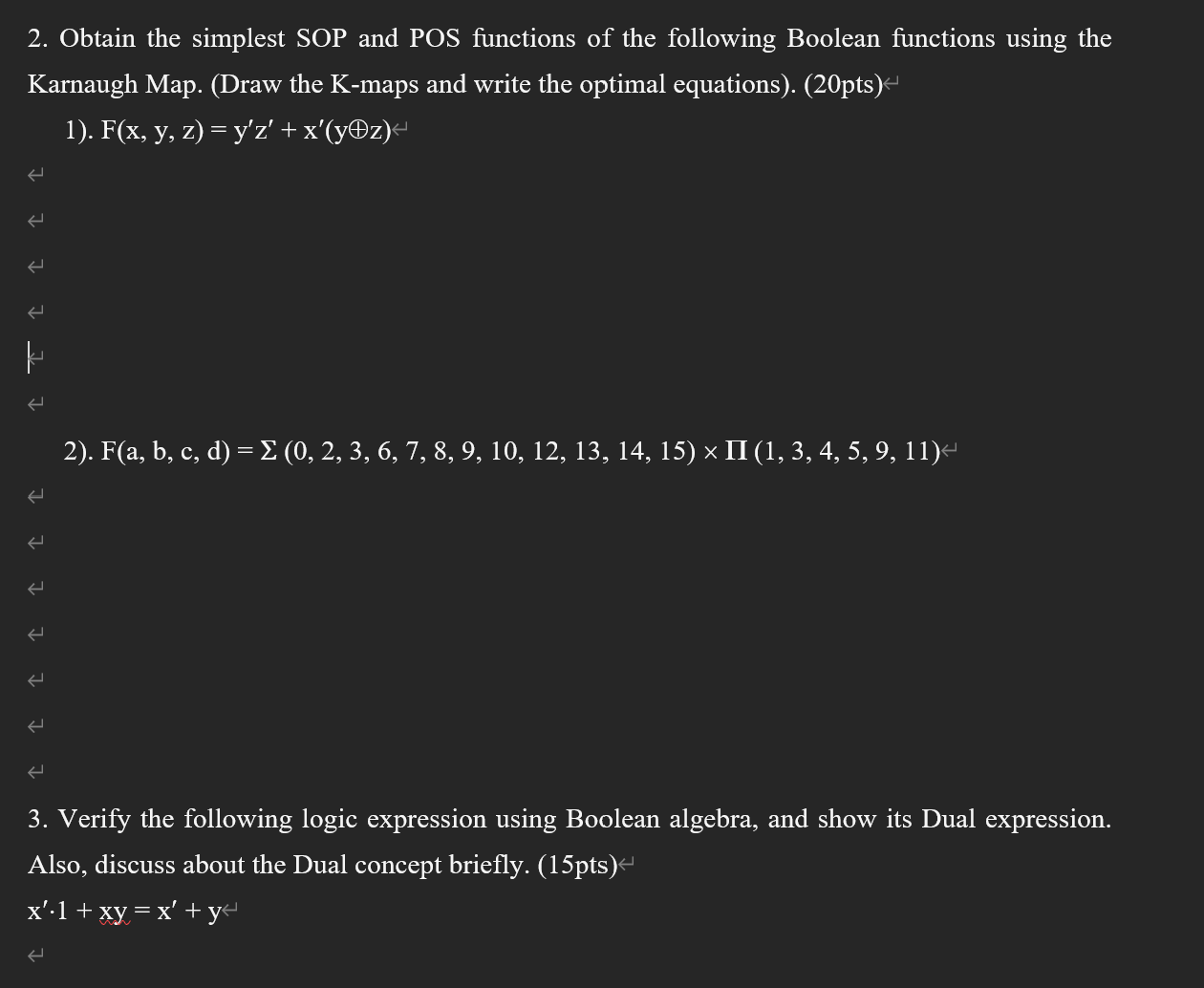 Solved Obtain the simplest SOP and POS functions of the | Chegg.com