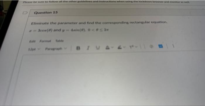 Solved Eliminate the parameter and find the corresponding | Chegg.com