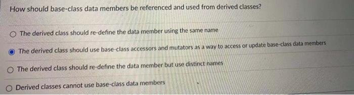 Solved How Should Base Class Data Members Be Referenced And