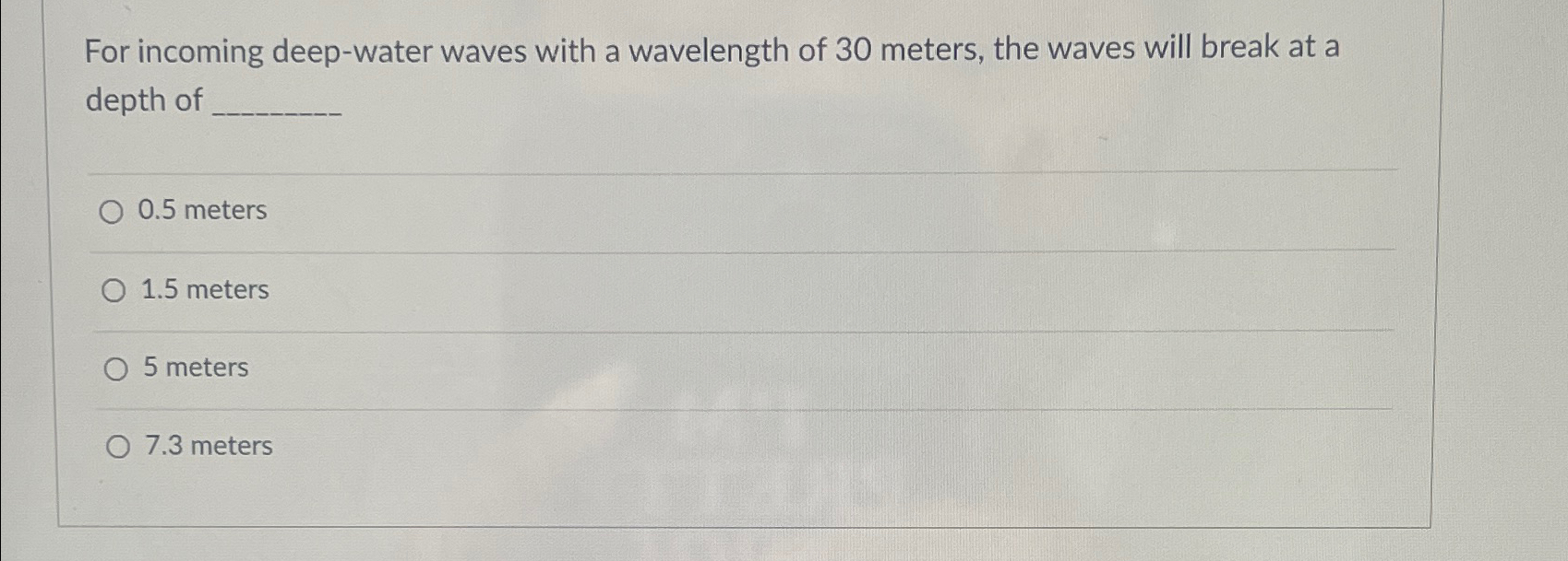 For incoming deep-water waves with a wavelength of 30 | Chegg.com
