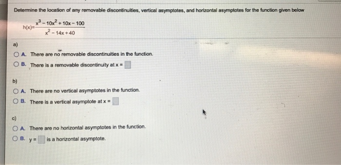 Solved Determine The Location Of Any Removable