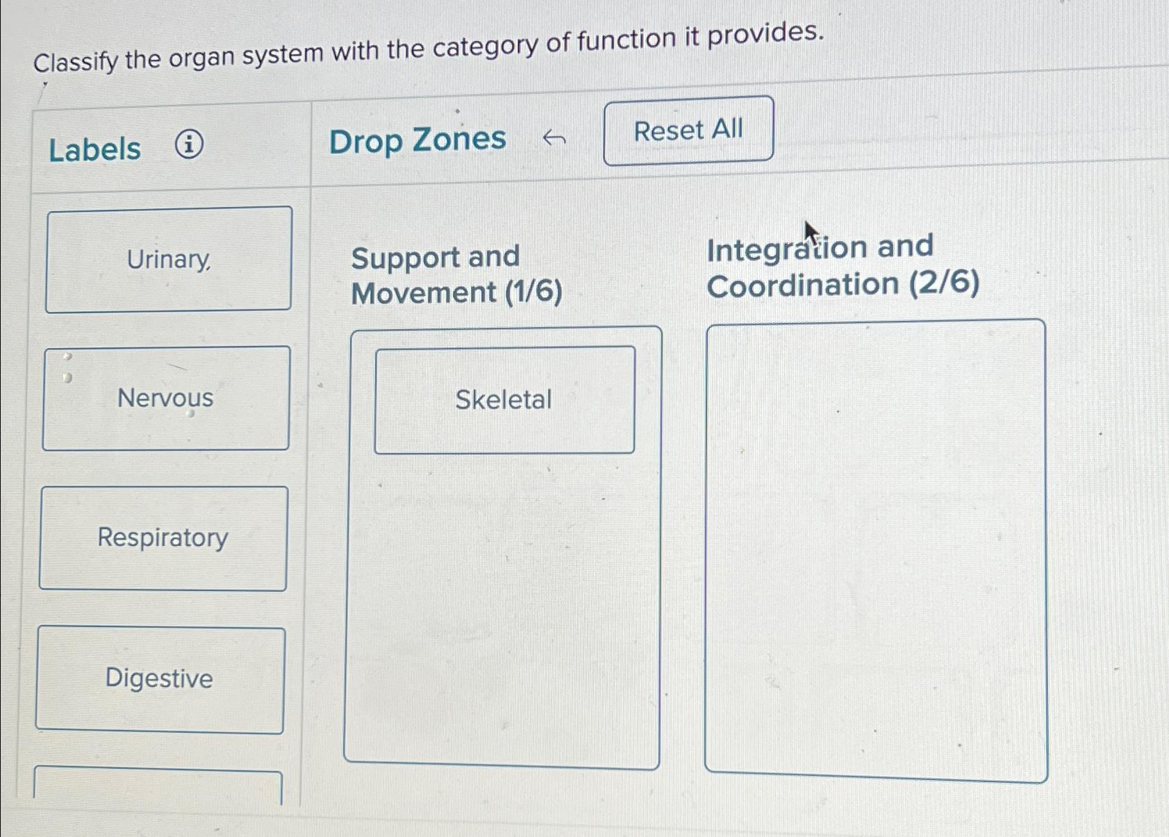 Classify the organ system with the category of | Chegg.com