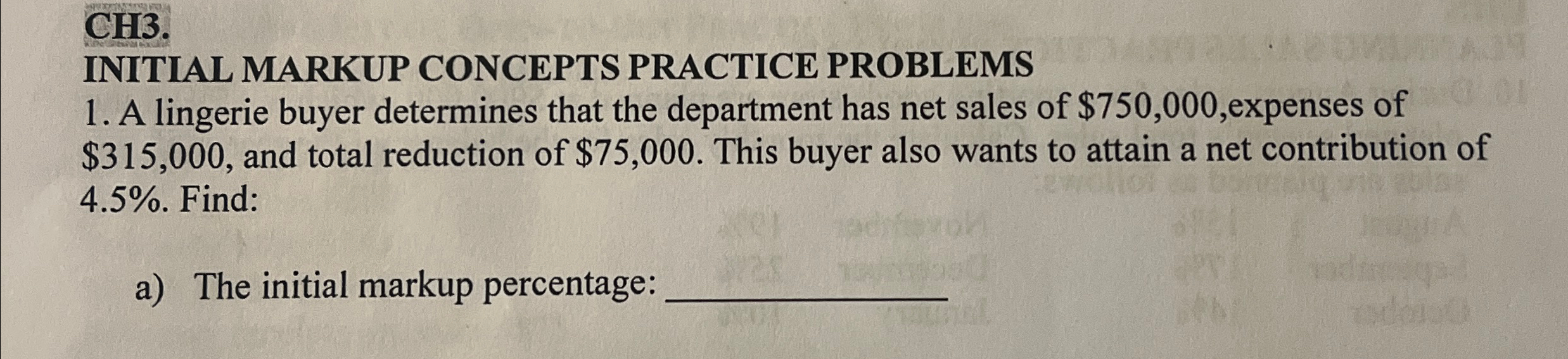 Solved POINT-OF-SALE MARKDOWN PRACTICE PROBLEMS65. ﻿The | Chegg.com