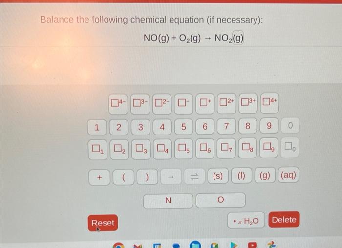 Solved Balance the following chemical equation (if | Chegg.com