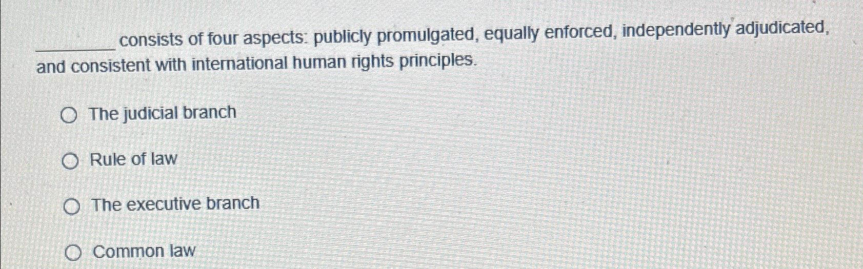 Solved consists of four aspects: publicly promulgated, | Chegg.com