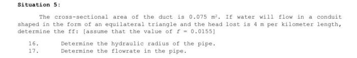 Solved The cross-sectional area of the duct is 0.075 m2. If | Chegg.com