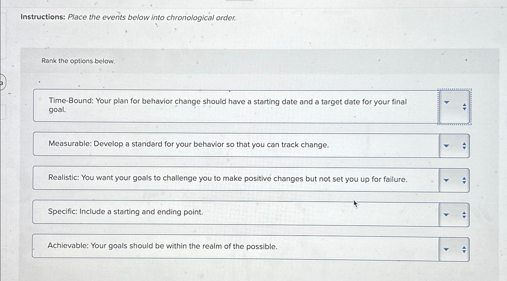Solved Instructions: Place the events below into | Chegg.com