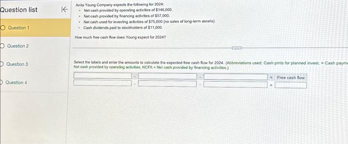 Solved Question list O Question 1 Question 2 O Question 3 | Chegg.com