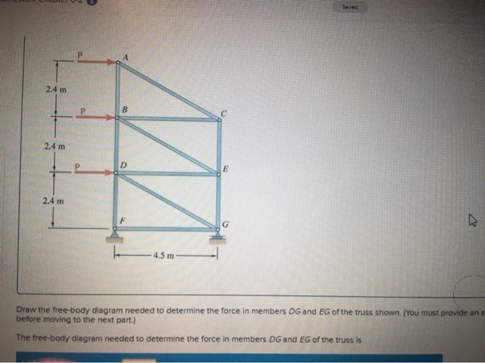 Solved Draw the free-body diagram needed to determine the | Chegg.com