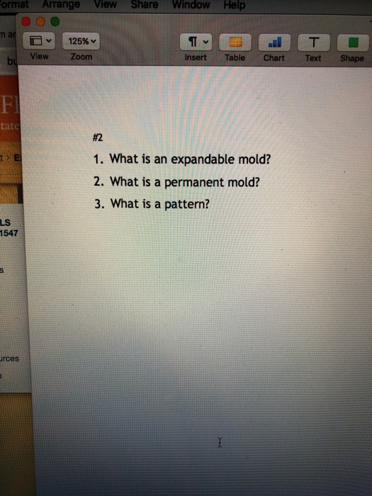 Solved Format Arrange View Share Window Help mar 125% T View | Chegg.com