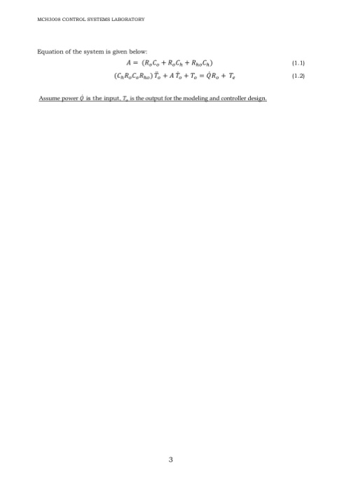Solved MCH3008 CONTROL SYSTEMS LABORATORY MCH3008 Lab | Chegg.com