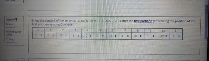 Solved Dertion 3 Show the content of the array (3.-1.13.-5. | Chegg.com