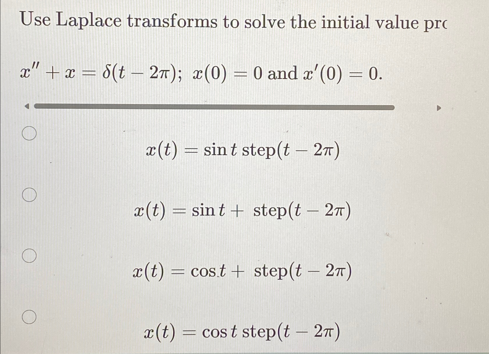 Solved Use Laplace transforms to solve the initial value | Chegg.com