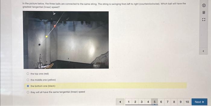 Solved In the picture below, the three bals are connected to | Chegg.com