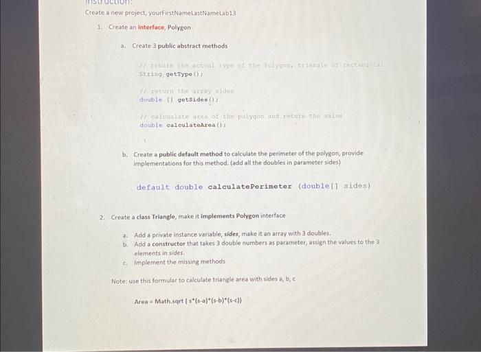 Solved sate a new project, yourfirstNamelastNameLab13 1. | Chegg.com