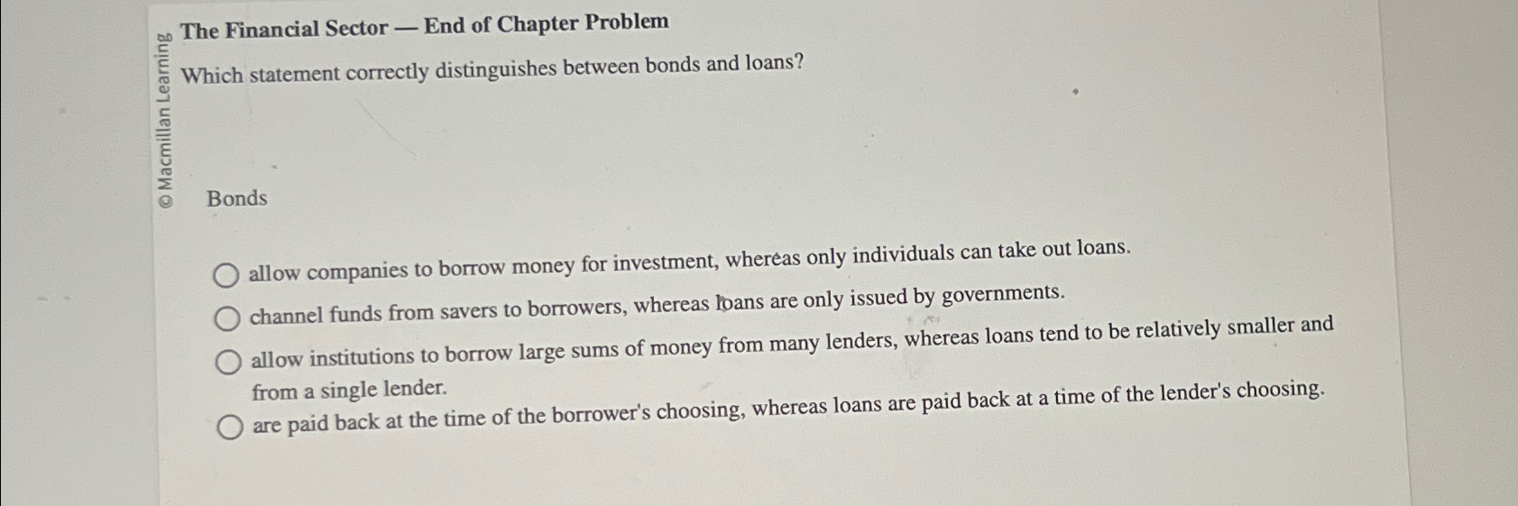 Solved q, ﻿End of Chapter ProblemWhich statement correctly | Chegg.com