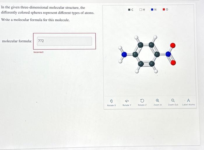 Solved In the given three-dimensional molecular structure, | Chegg.com