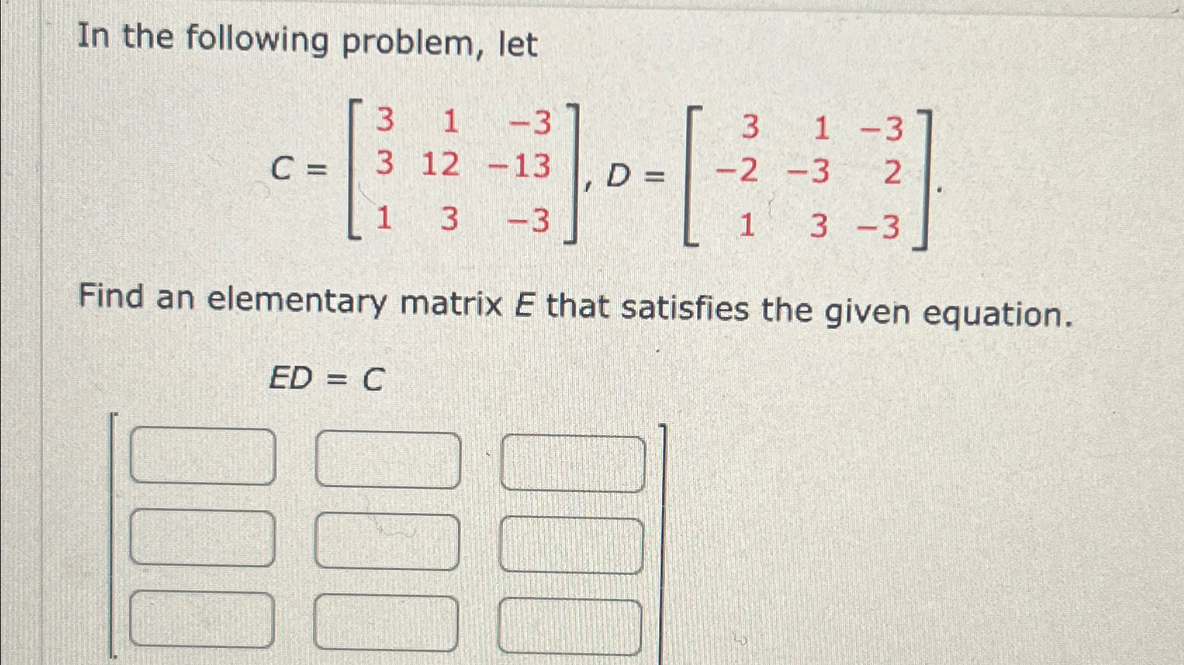 Solved In the following problem, | Chegg.com