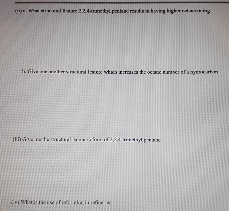 Solved [3 marks Octane number 3. The table shows the octane | Chegg.com