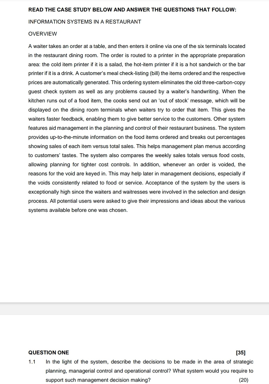 Solved Focus on strategy planning, managerial control and | Chegg.com