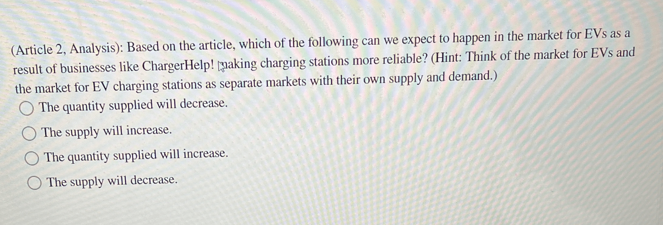 Solved (Article 2, ﻿Analysis): Based on the article, which | Chegg.com