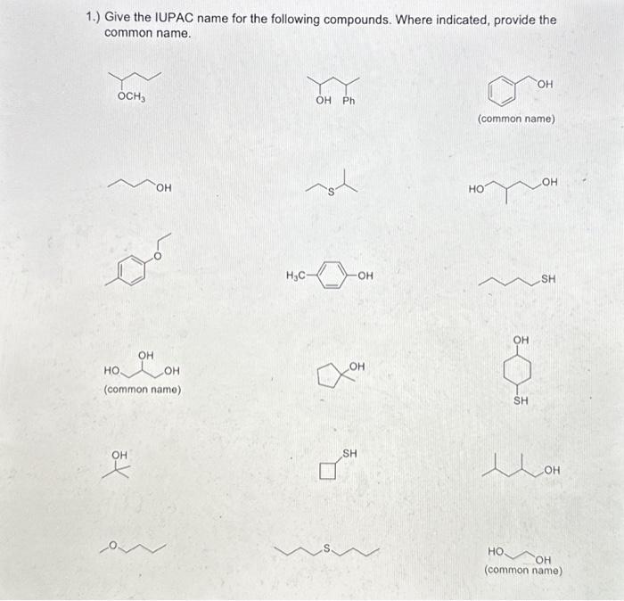 Solved give the IUPAC name for the following compounds. | Chegg.com