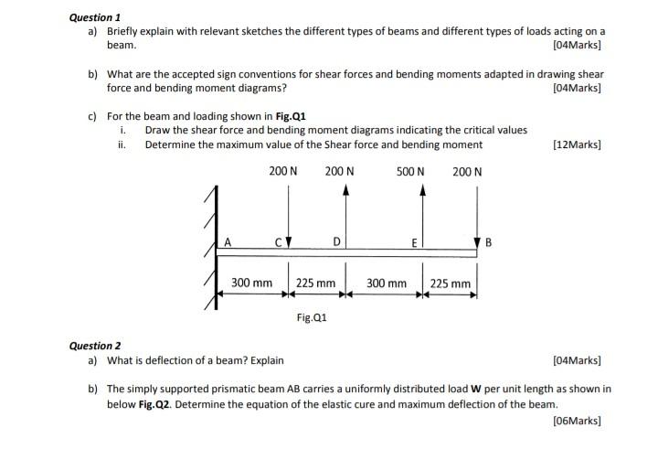 Solved Question 1 a) Briefly explain with relevant sketches | Chegg.com
