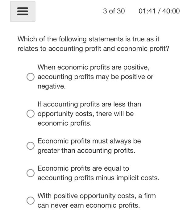 Solved Which of the following statements is true as it | Chegg.com