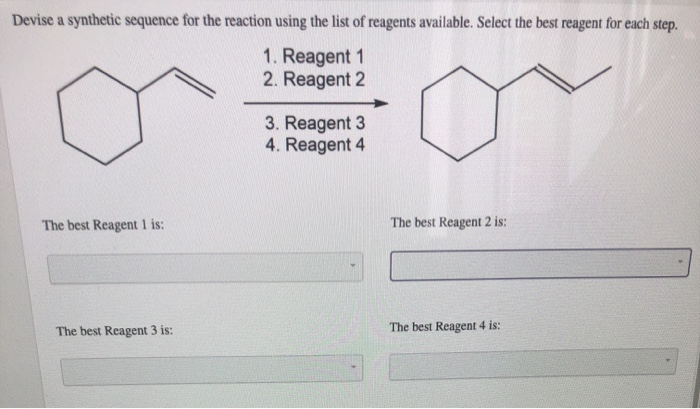 Solved Devise a synthetic sequence for the reaction using | Chegg.com