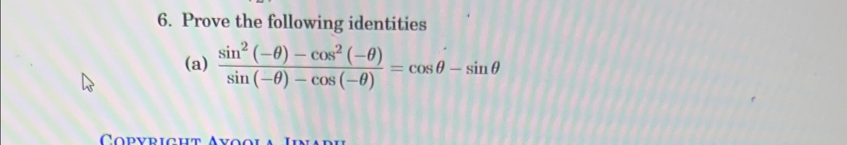 Solved Prove the following | Chegg.com
