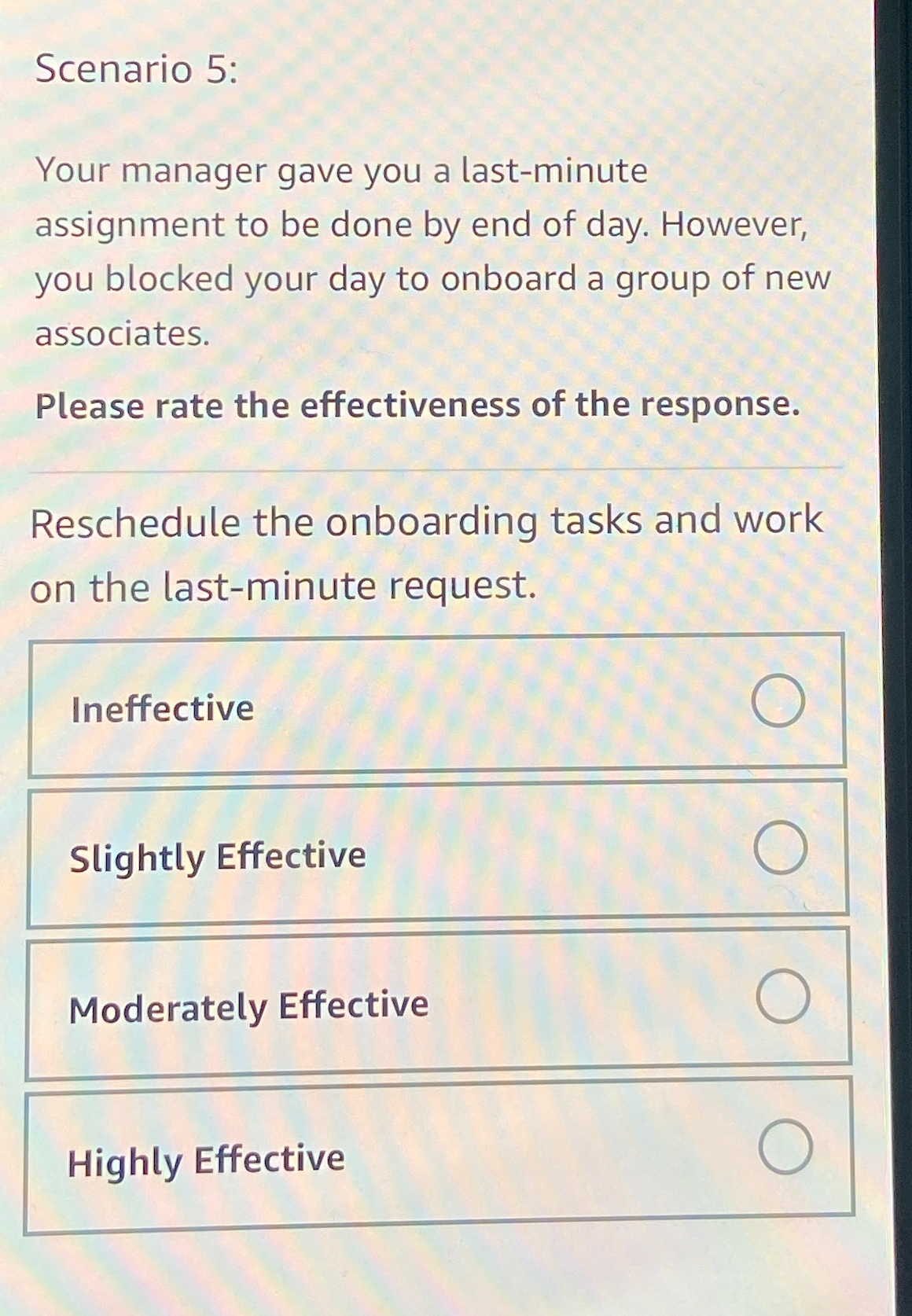 Solved Scenario 5:Your manager gave you a last-minute | Chegg.com