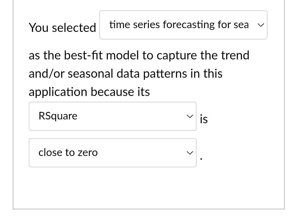 You selected as the best-fit model to capture the | Chegg.com