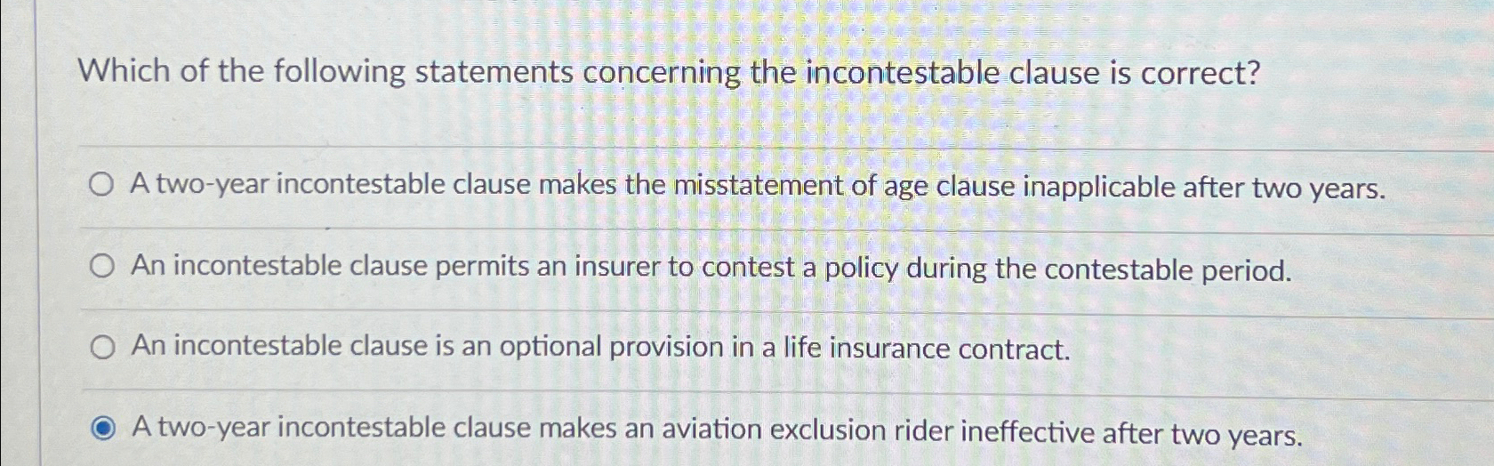 Solved Which of the following statements concerning the | Chegg.com